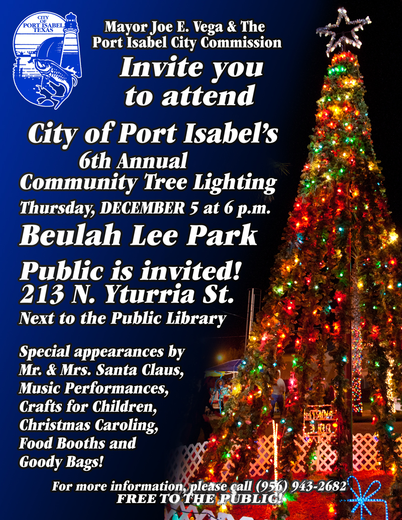 6th Annual Community Christmas Tree Lighting Ceremony 12 5 6p Port